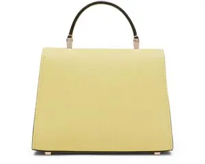 VALEXTRA Goldtone Flap Bag