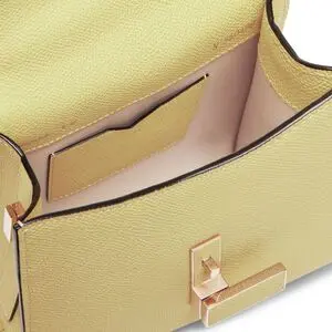 VALEXTRA Goldtone Flap Bag