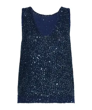Max Mara Sequin Embellished Sleeveless Top