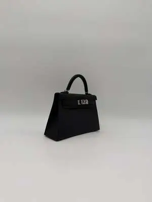 Hermès Mini Kelly Hss Verso / Bordeaux Epsom Palladium Hardware