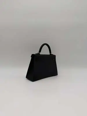 Hermès Mini Kelly Hss Verso / Bordeaux Epsom Palladium Hardware