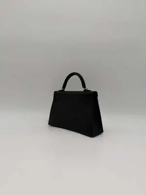 Hermès Mini Kelly Hss Verso / Bordeaux Epsom Palladium Hardware
