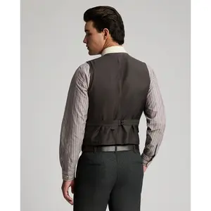 Ralph Lauren Wool-cotton Herringbone Vest