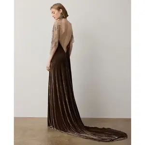 Ralph Lauren Willow Velour Evening Dress
