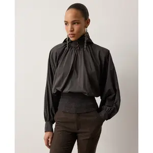 Ralph Lauren Graysen Hooded Poplin Top