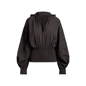 Ralph Lauren Graysen Hooded Poplin Top