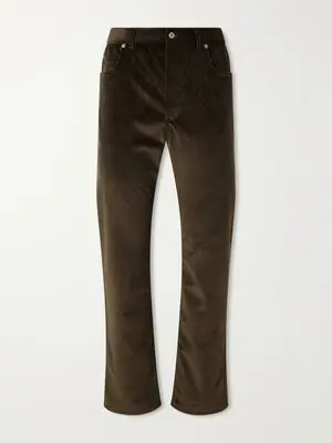 Loewe Straight-leg Cotton-corduroy Trousers - Brown