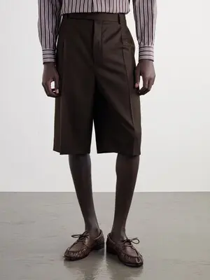 Saint Laurent Straight-leg Wool Shorts