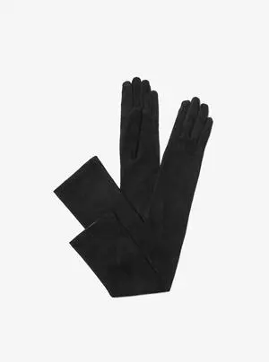 Michael Kors Suede Opera Gloves In Size By - Black