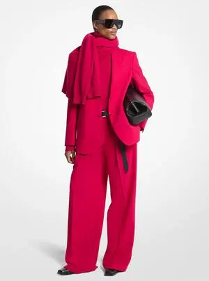 Michael Kors Nico Stretch Wool Crepe Blazer In Size By - Pink