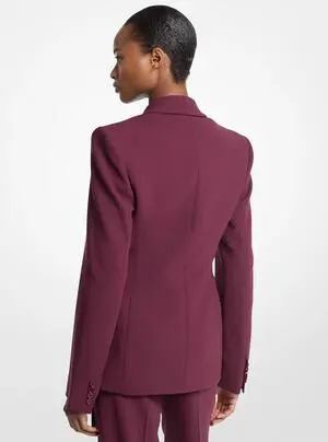 Michael Kors Georgie Stretch Wool Crepe Blazer In Size By
