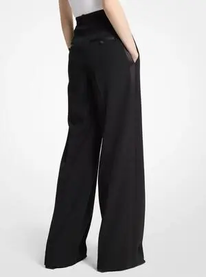 Michael Kors Wool Gabardine Tuxedo Trousers