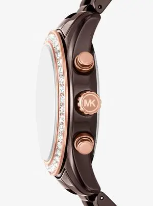 Michael Kors Lexington Pavé -tone Ceramic Watch In By