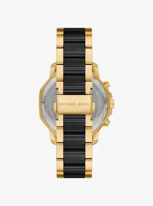 Michael Kors Oversized Prescott -tone And Ceramic Watch In By