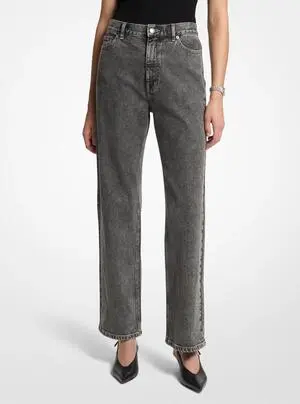 Michael Kors Alice Stretch Denim Jean In Size By - Grey