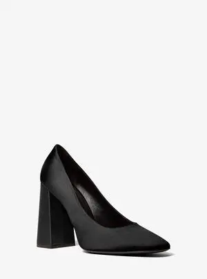 Michael Kors Anna Satin Pumps In Size By - Black