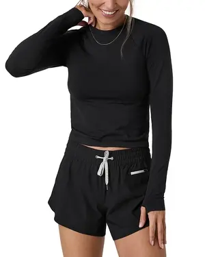 Vuori Long Sleeve Surge Seamless Tee Black