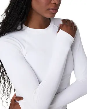 Vuori Long Sleeve Surge Seamless Tee - White