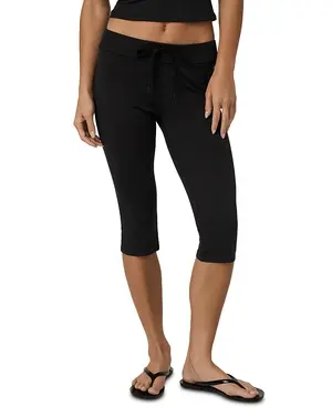 Vuori Halo Low Rise Crop Pants - Solid Black