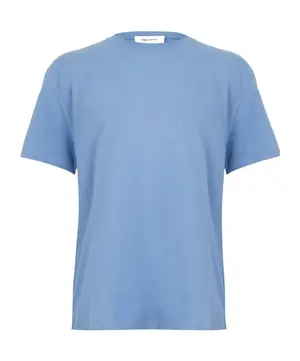 Alexander McQueen Minimal Crewneck Shortsleeve Tshirt - Blue