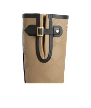 Barbour Tall Rubber Embossed Check Buckled Boots