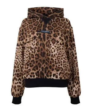 Dolce & Gabbana Leopard Print Pullover Hoodie