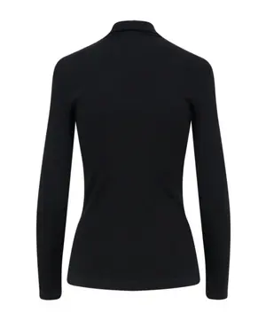 Max Mara Ribbed-knit Roll-neck Sweater - Black