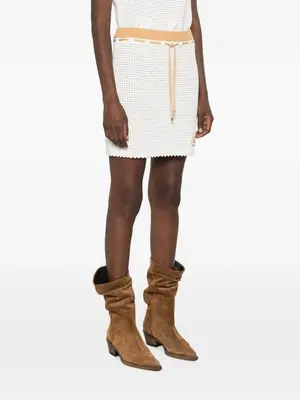 Casablanca Openknit Drawstring Mini Skirt