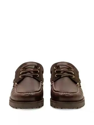 Barbour Re-engineered Deck Leather Boat Shoes - Brown