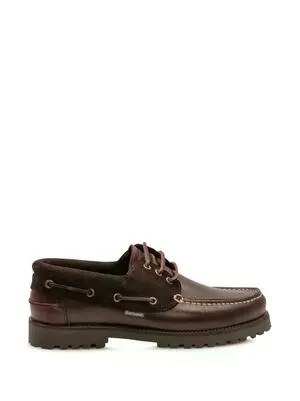 Barbour Re-engineered Deck Leather Boat Shoes - Brown