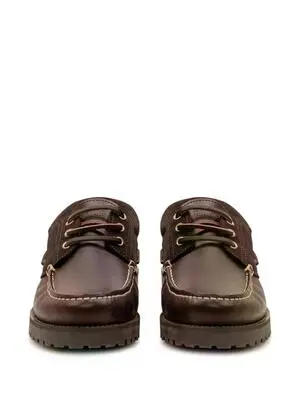 Barbour Re-engineered Deck Leather Boat Shoes - Brown
