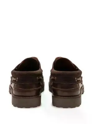 Barbour Re-engineered Deck Leather Boat Shoes - Brown