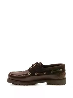 Barbour Re-engineered Deck Leather Boat Shoes - Brown