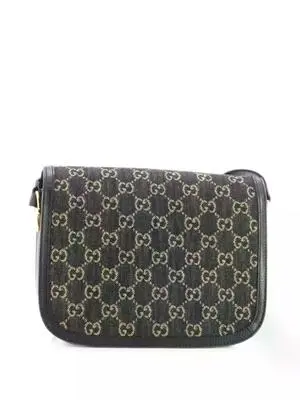 Gucci Horsebit 1955 Gg Denim Small Shoulder Bag