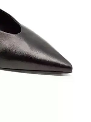 CHANTAL Tapered-toe Leather Pumps