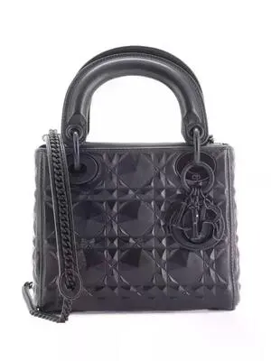 DIOR Lady Dior Bag Diamond Motif Cannage Calfskin Mini Shoulder Bag