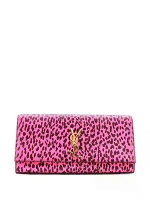 Saint Laurent Classic Monogram Printed Leather Clutch Bag