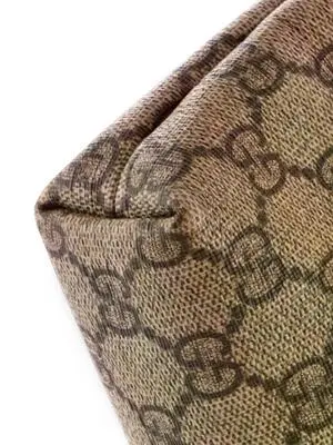 Gucci Web Messenger Bag Gg Coated Canvas Medium Crossbody Bag
