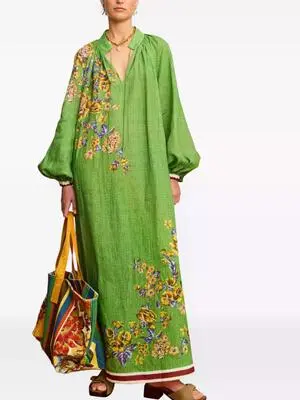 ALEMAIS Alemas Phyllis Floral Print Midi Dress