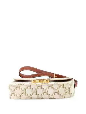 Celine Triomphe East-west Shoulder Bag In Coated Canvas