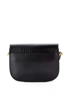Dior Bobby Flap Bag Leather Medium Crossbody Bag - Black