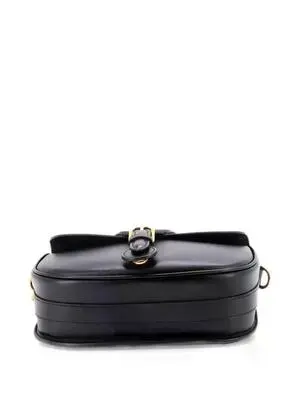Dior Bobby Flap Bag Leather Medium Crossbody Bag - Black