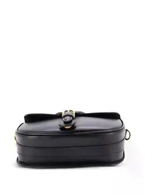 Dior Bobby Flap Bag Leather Medium Crossbody Bag - Black