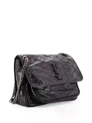 Saint Laurent Niki Chain Flap Bag Matelasse Chevron Leather Medium Shoulder Bag