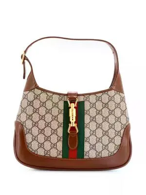 Gucci Jackie 1961 Gg Coated Canvas Small Hobo Bag - Brown