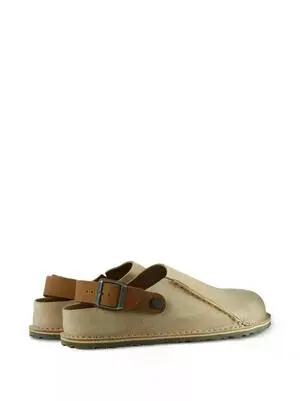 BIRKENSTOCK Lutry Suede Slingback Mules - Neutrals