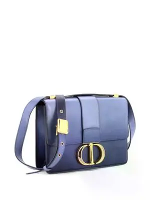 Dior 30 Montaigne Flap Bag Gradient Leather Shoulder Bag - Blue