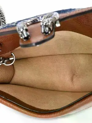Gucci Dionysus Bag Gg Denim Super Mini Crossbody Bag