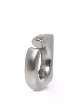 Rick Owens Crystal Prong Geometric Earrings - Silver