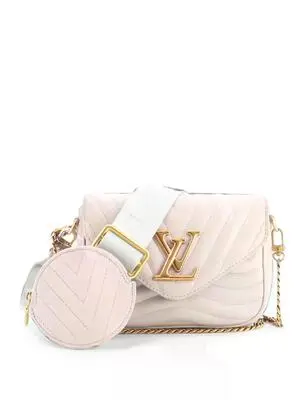 LOUIS VUITTON New Wave Multi Pochette Quilted Leather Crossbody Bag - Neutrals